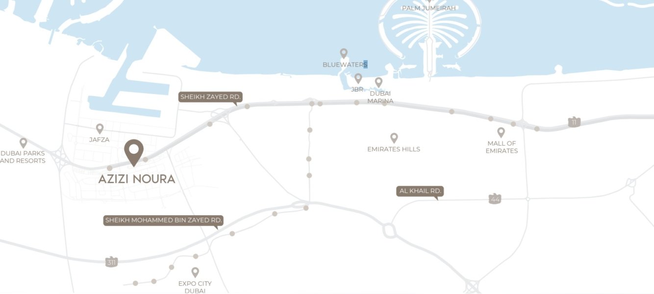 Azizi Noura in Jebel Ali - Azizi Developer